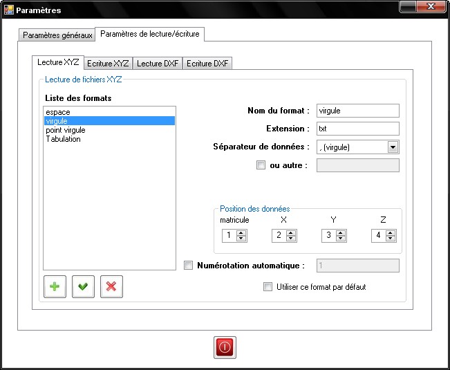 CXD - Logiciel de conversion de fichiers aux formats XYZ et DXF